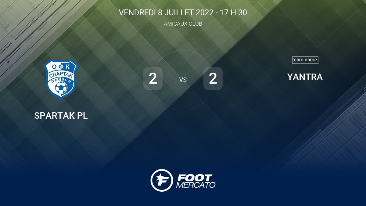 Résultat Spartak Pl - Yantra (2-2) Club Friendlies 4 de Amicaux Club ...