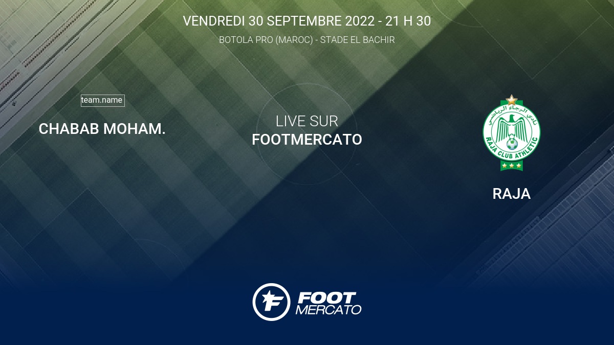 Résultat Chabab Moham. - Raja (0-0) la 4e journée de Botola Pro (Maroc) 2022/2023 30/9