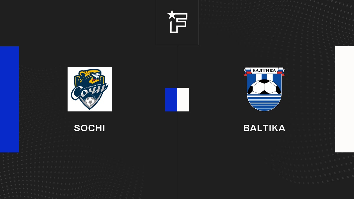 Résultat Sochi - Baltika (2-1) Club Friendlies 3 de Amicaux Club 2025 13/07