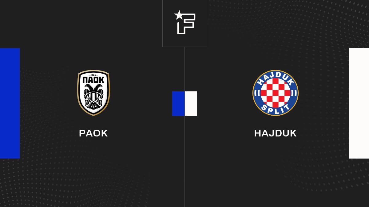 Résultat PAOK - Hajduk (3-0) 3ème tour de qualification de UEFA Europa Conference League 2023/ ...