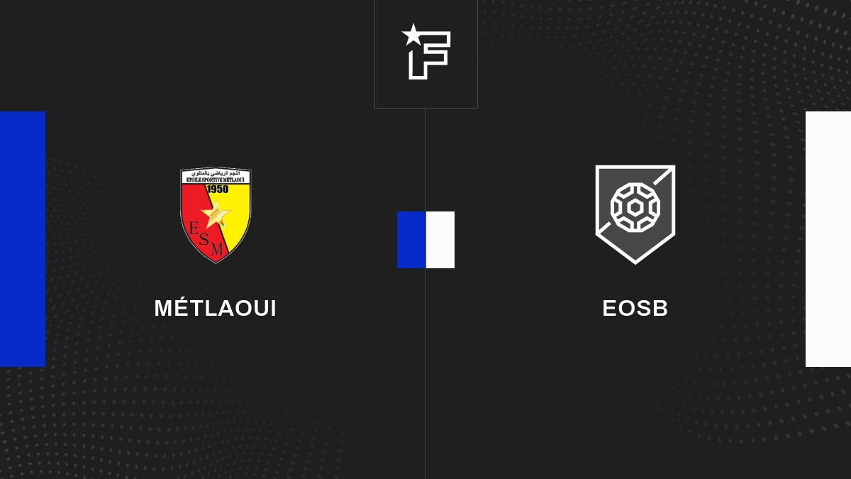 Résultat Métlaoui - EOSB (1-0) la 7e journée de Ligue I Pro (Tunisie ...